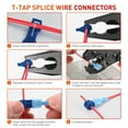120Pcs/60 Pairs Quick Splice Disconnect Wire Terminals T-Tap Spade Wire ...