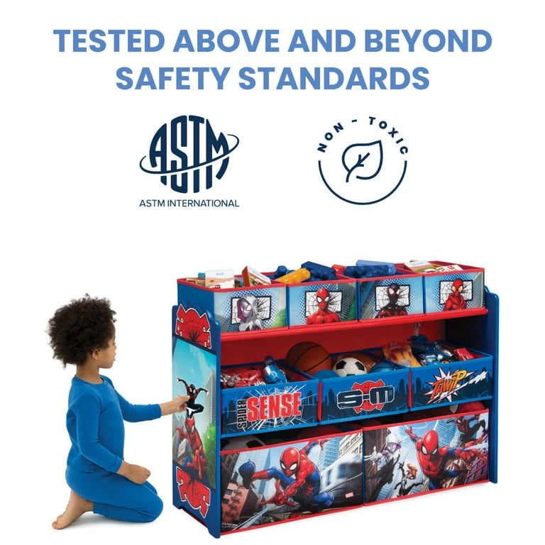 Marvel Spider Man Deluxe 9 Bin Design and Store Toy Organizer by Delta Children