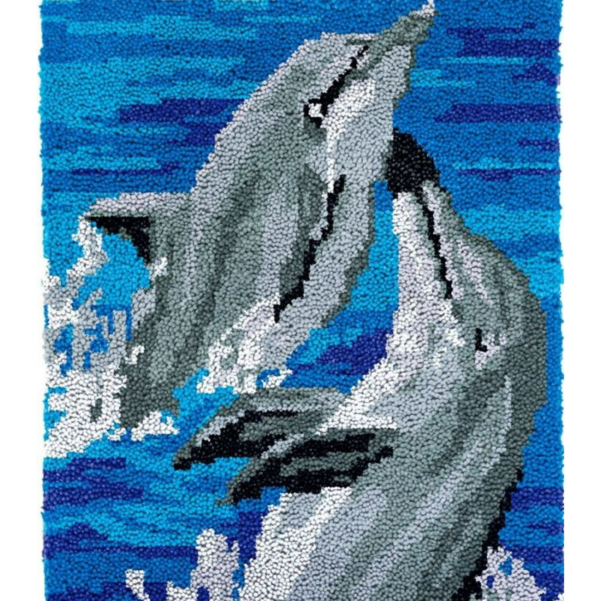 Click here for Lovely Lust Dolphin Love Rug Latch Hooking Kit (60... prices