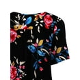 Folunsi Womens Plus Size Tunic Tops Short Sleeve Casual Floral Henley