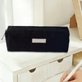 Vacemry Back ToSchoolPencil Case, Retros Corduroy Solid Color Flock ...