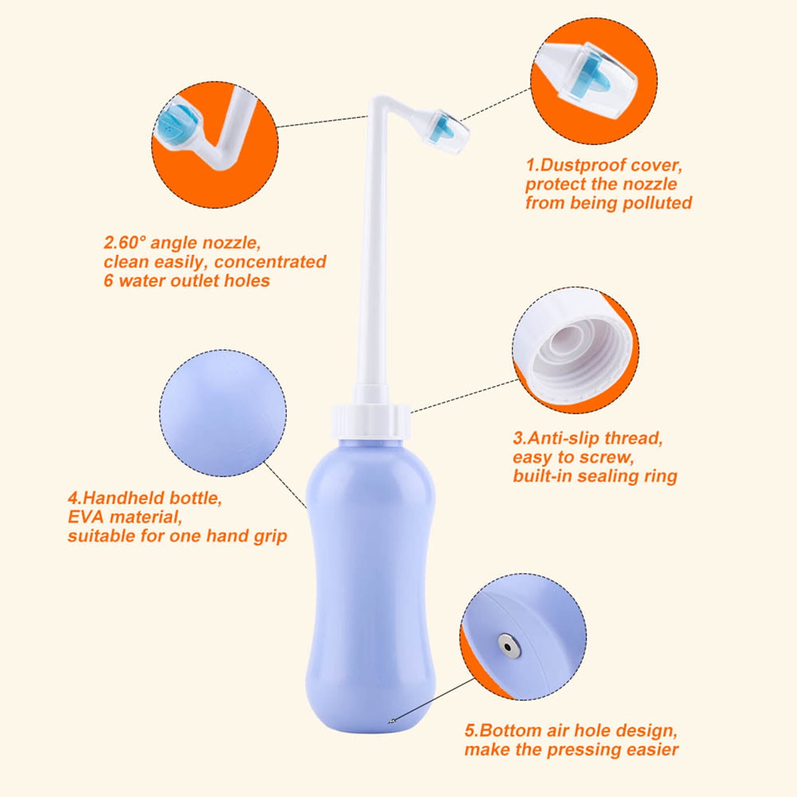 Click here for Unbranded Handheld Bidet Bottle 450ml Portable Tra... prices