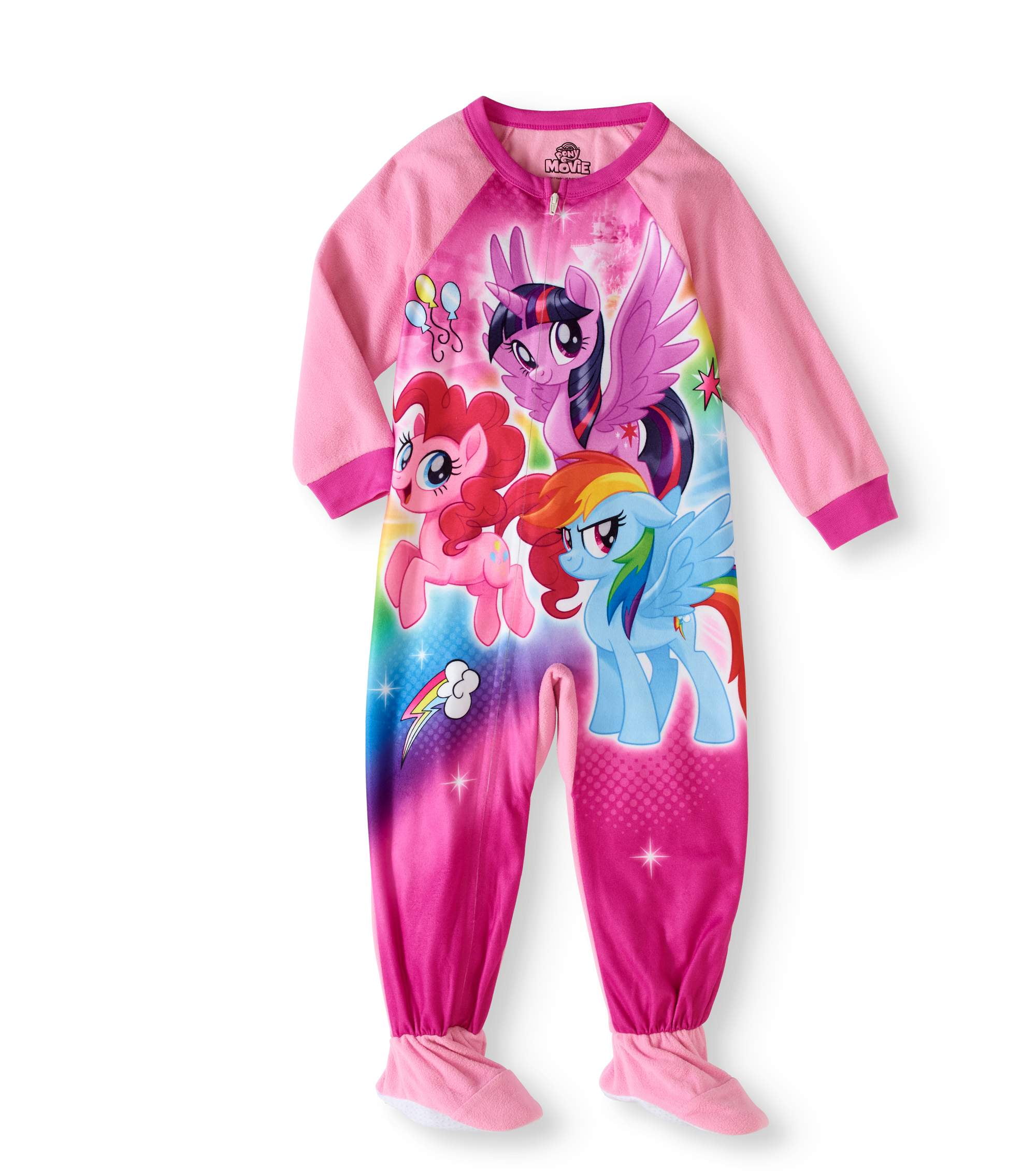 Toddler Girls' Micro Fleece Footed Pajama - Walmart.com