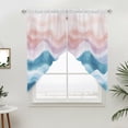 Blue Pink Swag Valances for Windows 63 inches Long, Ombre Sea Wave ...