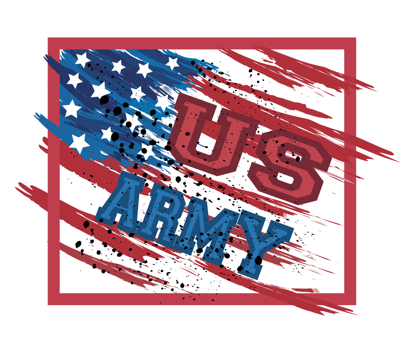 US Army Banner Creative Artwork Design for Living Room Vinyl Wall Decal ...