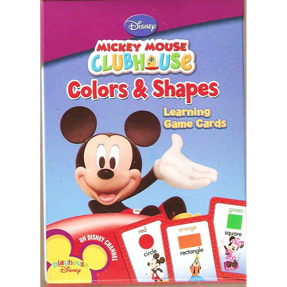 disney mickey mouse colors & shapes learning game flash cards - Walmart ...