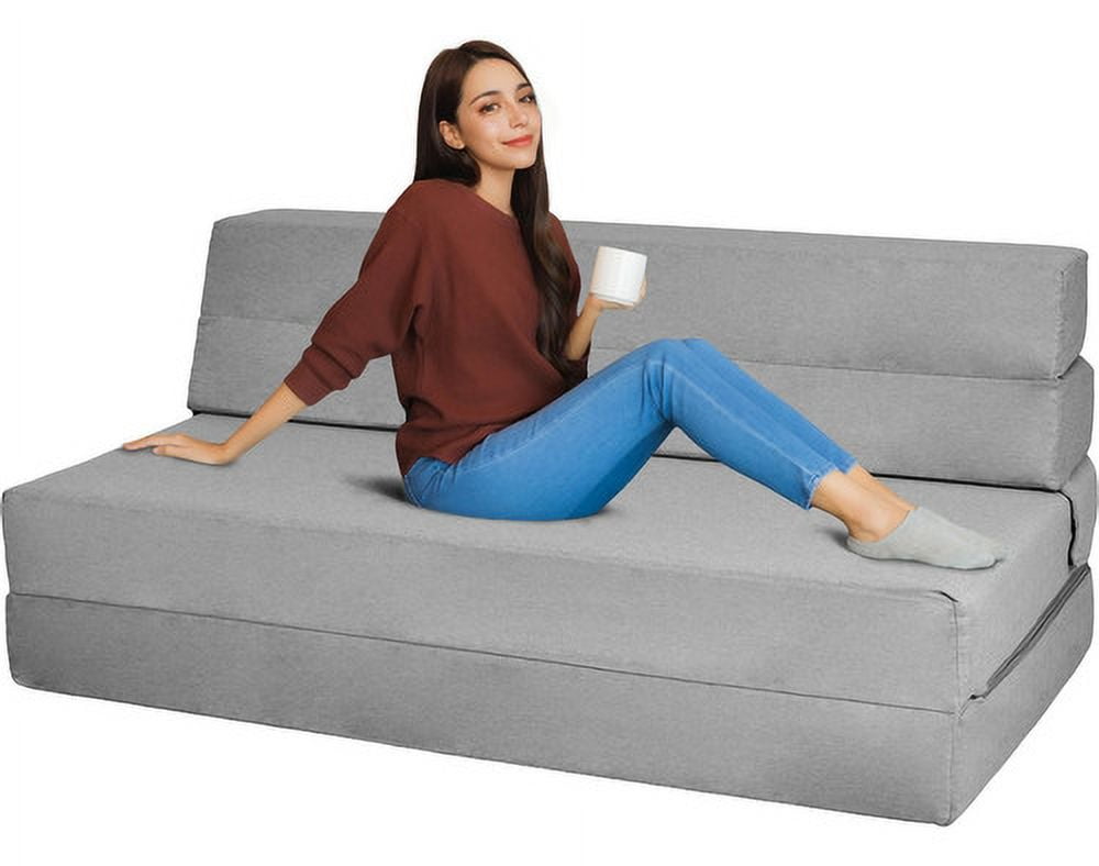 Colchon Sofa Cama Plegable Modular Sala Mueble 3 En 1 Gris | Walmart en ...
