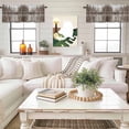 Brown Nature Landscape Valances for Windows, Deer Misty Lake Foggy ...