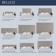 "BELLEZE Upholstered Wall Panels - 4 Pack, Light Brown, Queen/King (38 ...