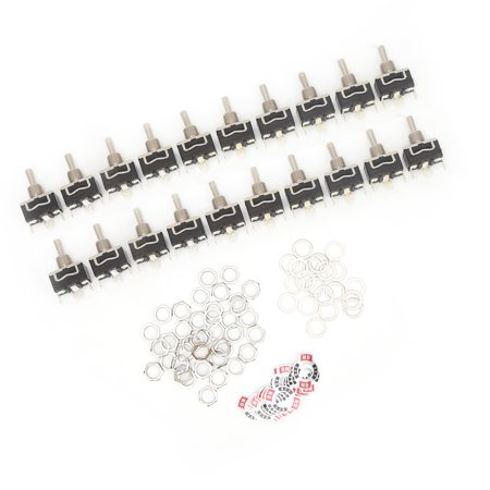 Rocker Toggle Switch, Momentary Mini Toggle Switch 3Pin Toggle Switch ...