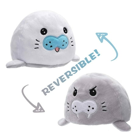 Reversible Plushie Sea Lion Stuffed Animal Reversible Mood Plush Double ...