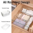ANTJUMPER 16 PCS Clear Plastic Drawer Organizers Set, 5-Size Versatile ...