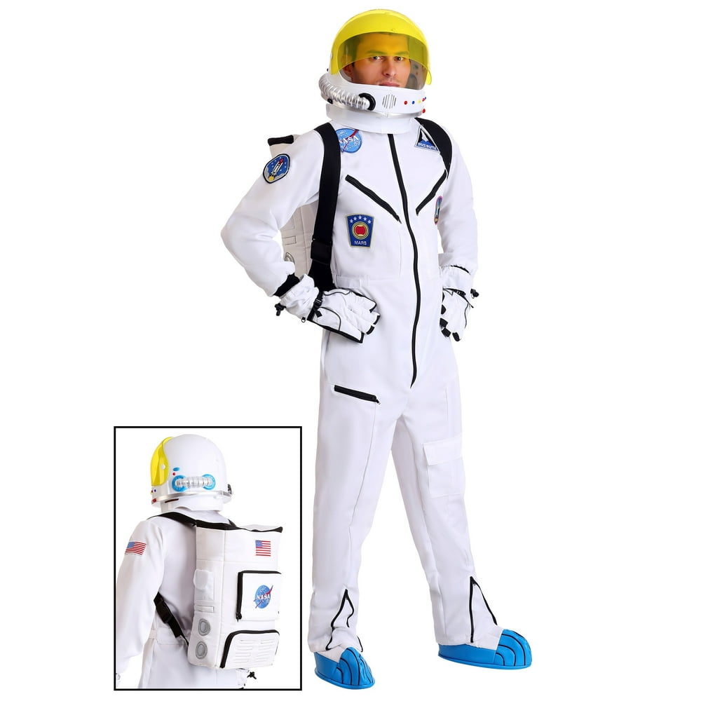 Adult White Astronaut Jumpsuit Costume - Walmart.com - Walmart.com