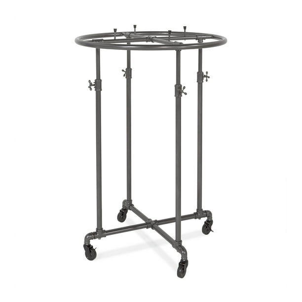 Econoco Pipeline 36" Round Garment Rack, Adjustable Height - Walmart.com