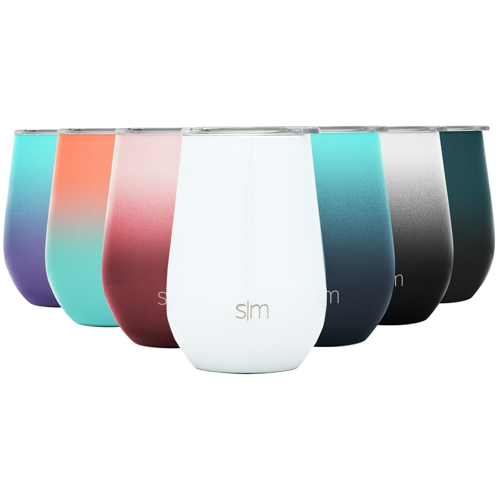 Simple Modern Spirit 12oz Wine Tumbler Glass with Lid - Vacuum Coffee ...