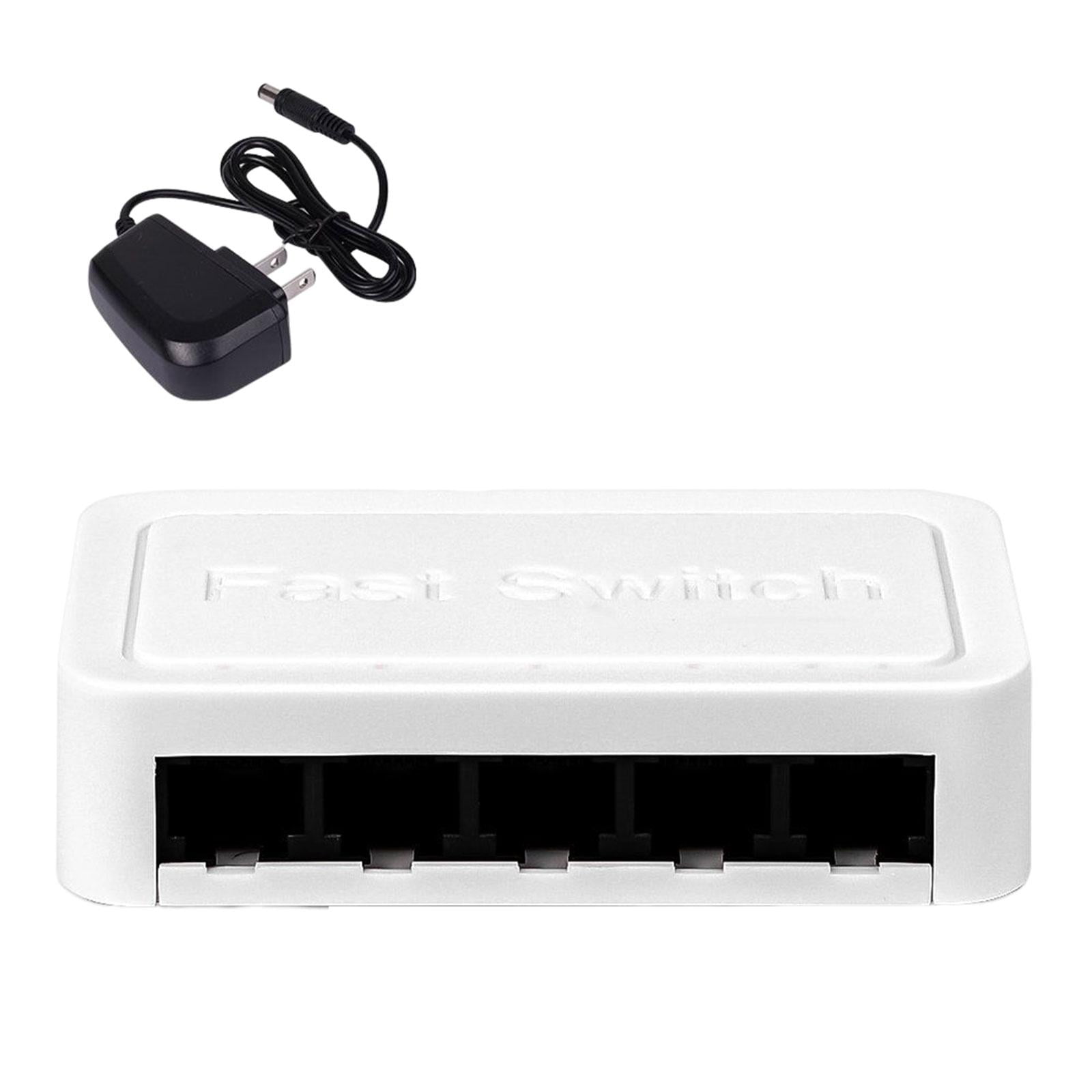 5 Port Gigabit Ethernet Network Hub Simple to Use Multifunction ...