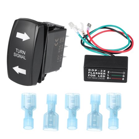 1 Set Turn Signal Rocker Switch with LED Light for ATV UTV Motorcycle ...