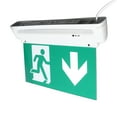 Yajisi LED Battery‑Powered Exit Sign – Green, 360° Acrylic, 180‑Minute ...