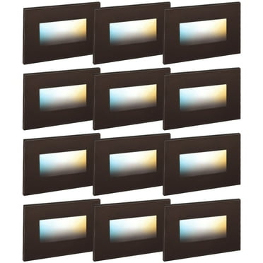 LEONLITE Recessed Deck Lights, Low Voltage LED Step Lights, Landscape ...