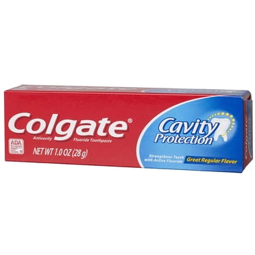 Colgate Cavity Protection Toothpaste, Fluoride Formulation, Travel Size ...