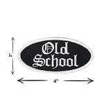 Old School Oval, High Thread Embroidered Iron-on / Saw-on Heat Sealed ...
