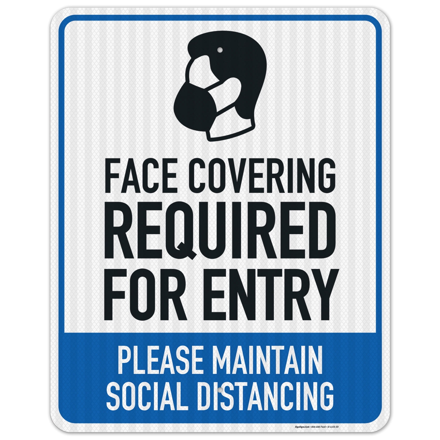 Face Mask Required Sign, Social Distancing Sign, - Walmart.com