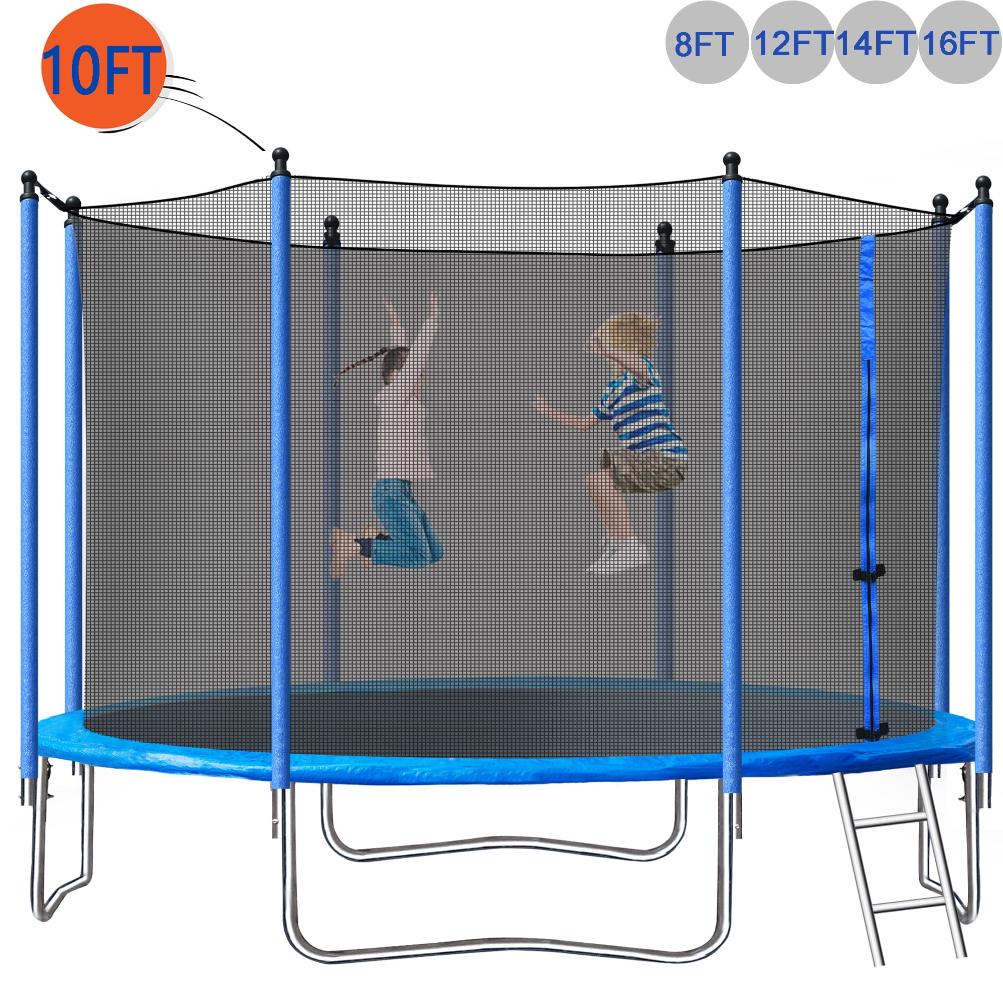 Seizeen 10FT Kids Trampoline with Enclosure, Outdoor Trampolines High ...