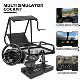 MoNiBloom Racing Simulator Cockpit Fit for Logitech G25, G27, G29, G920 Thrustmaster TX F458 ...