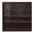 Concepts in Wood Decorative 8 Shelf Double Wide Bookcase, 48 inch Tall ...