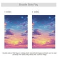 Evening Sunset and Clouds Cartoon Garden Flag 28x40 inch Double Sided ...
