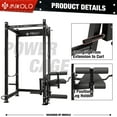 "Mikolo Power Cage Leg Extension, 3""x3"" Rack Attachments for Home Gym ...