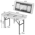 Costway Lightweight & Foldable 4ft Party Ice Table with Drain System ...
