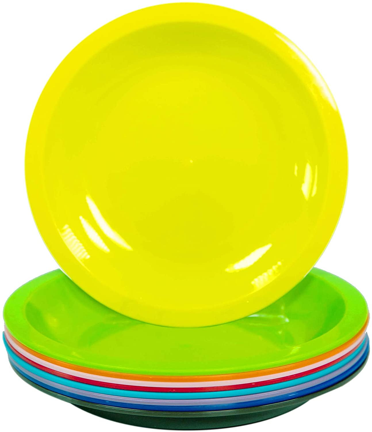 7.5 Inch Plastic Plates, Small Kid Size, Kids Plates, Toddler Plates ...