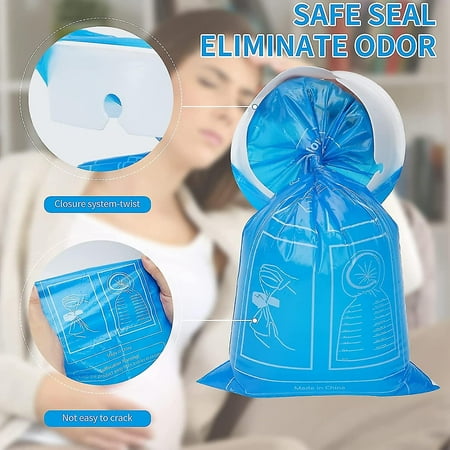 25 Pack Blue Emesis Bags Disposable For Kids, 1000 Ml Vomit Bag For ...