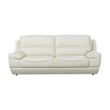 EK018 White Color With Italian Leather Sofa - Walmart.com