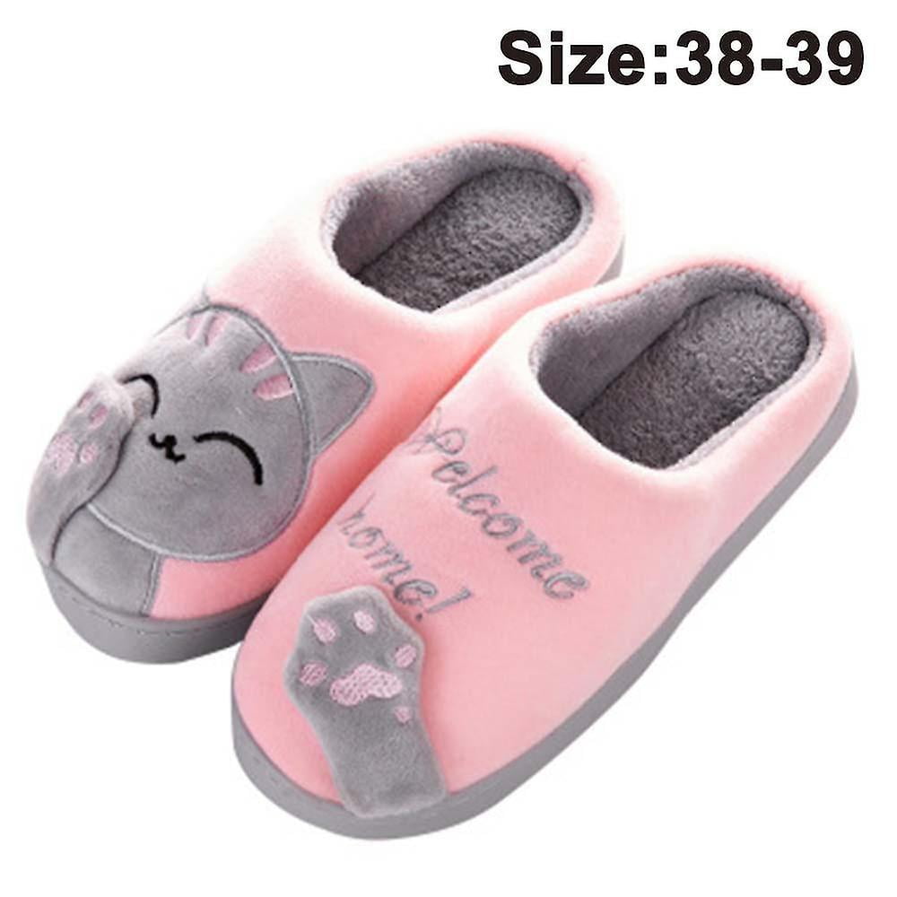 Pantuflas Dibujos Animados Invierno Casa Algodón Pantuflas 38-39 Niña ...