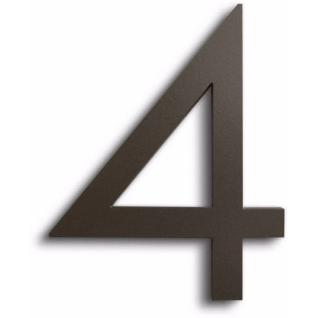 Modern House Number Bronze Color Aluminum Modern Font Number Four"4" 6 ...