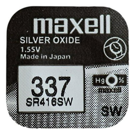 SR416SW/1 MAXELL (337) Silver Oxide Cell 1.55V Button Battery (single ...