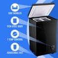 WANAI 2.4 Cubic Feet Chest Freezer Black deep Freezer with Adjustable ...