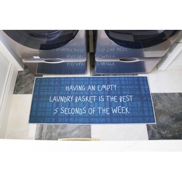Soft Woven 24x56 Laundry Room Rug 85% Cotton Funny Non Skid Laundry ...
