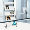 4 Tiers Indoor Newspaper Carbon Steel Rack Magazine Stand Literature ...