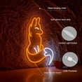 Fox Neon Sign for Wall Decor Fox Sign Dimmable Light Decor(Brown+White ...