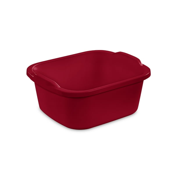 Sterilite Plastic 12 Qt. Dishpan Classic Red - Walmart.com
