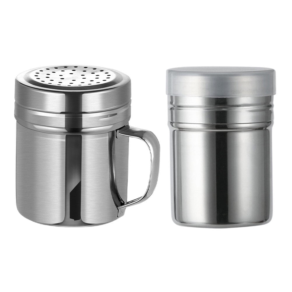 Pepper Jars Salt Shaker Manual Empty Shakers Steel Seasoning Condiment ...