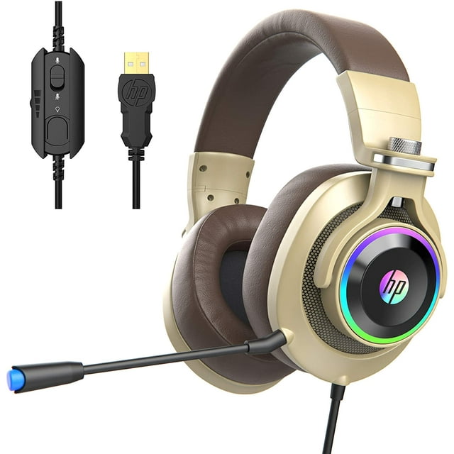 Free Shipping! HP Wired Gaming Headphones W Adjustable Mic for PC Mac ...