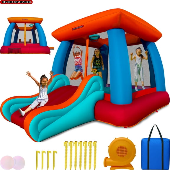 JumpOrange Fiesta Commercial Grade Bounce House with Blower for Kids ...