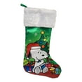 Peanuts Character Satin Christmas Stocking XL with Fur Cuff, 22-Inch ...