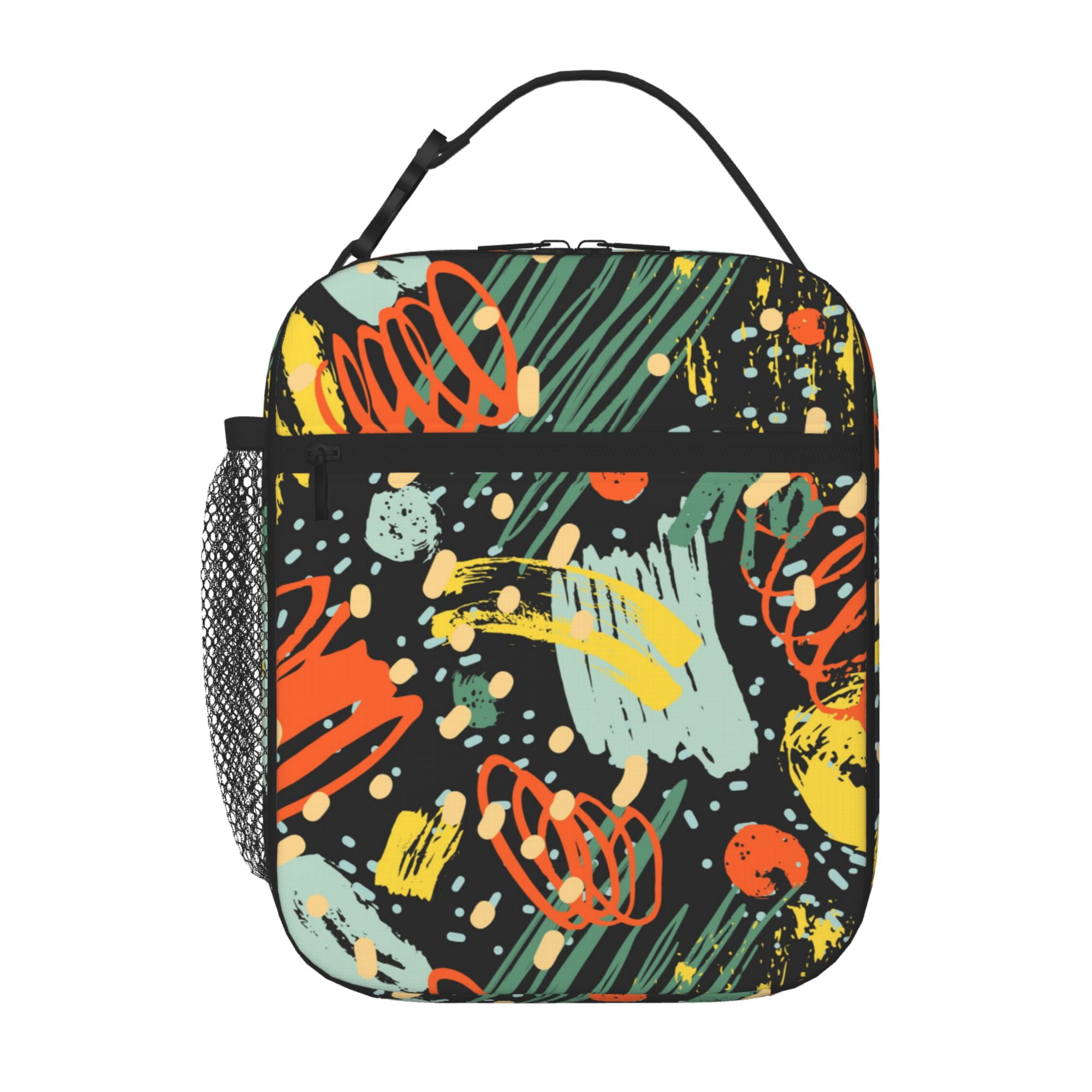 TEQUAN Portable Lunch Bag, Colorful Splash Ink Graffiti Pattern ...