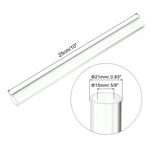 Uxcell Acrylic Pipe Clear Rigid Round Plastic Tube 16mm(5/8 inch) ID ...