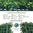 Artificial Grass Wall Panels 16"X12" 6P UV-Resistant Greenery Backdrop ...